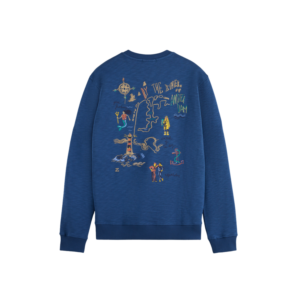 Map Artwork Sweatshirt - Ocean Blue – Sammys NYC